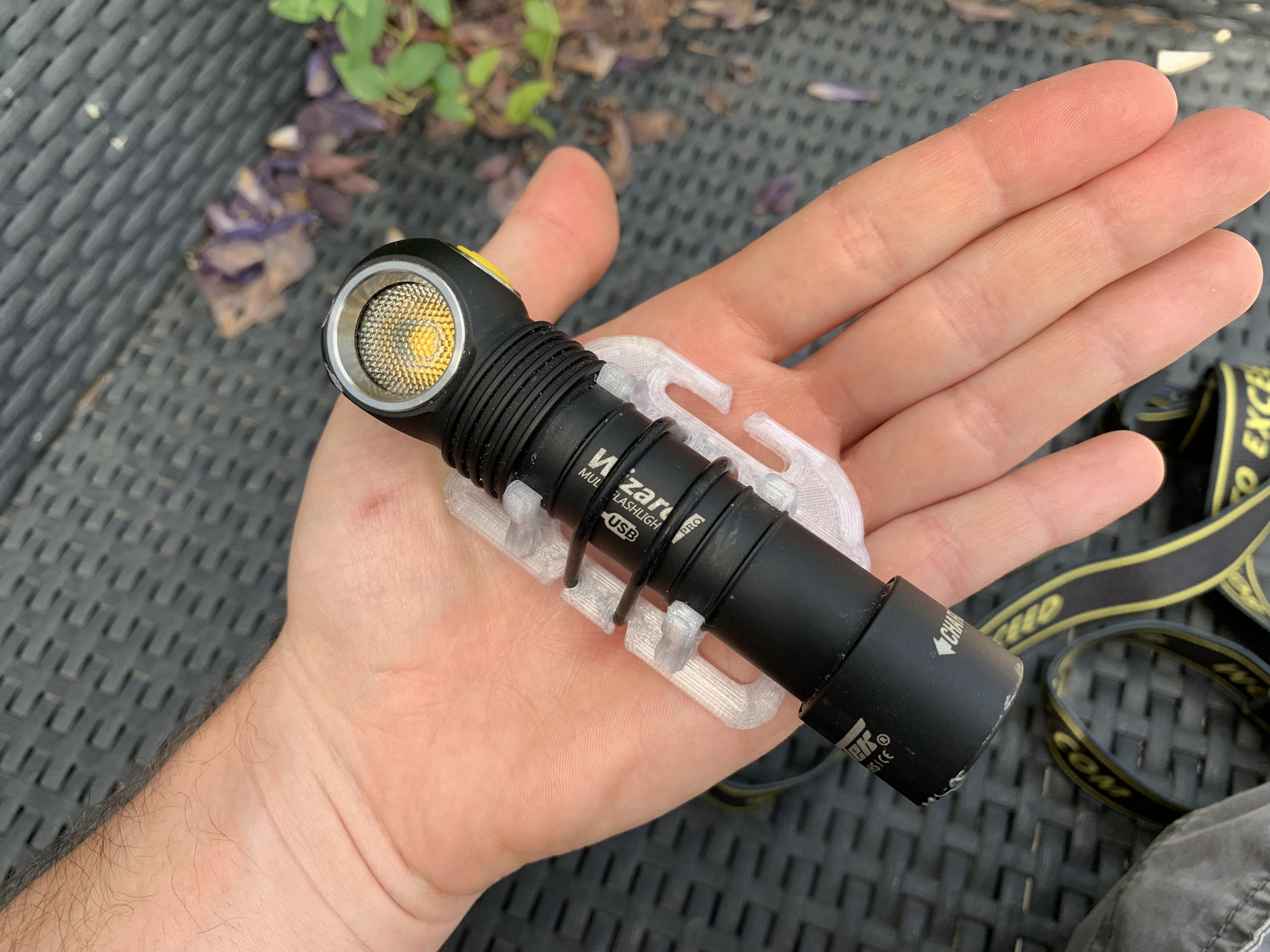 Head mount for Armytek Wizard with rubber ring (+other 18650 lights) by ...
