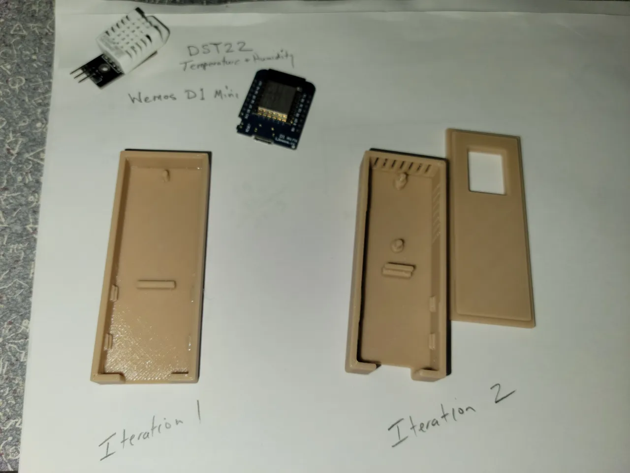 Wemos D1 Mini and DHT22 Enclosure by QuasiReal | Download free STL ...