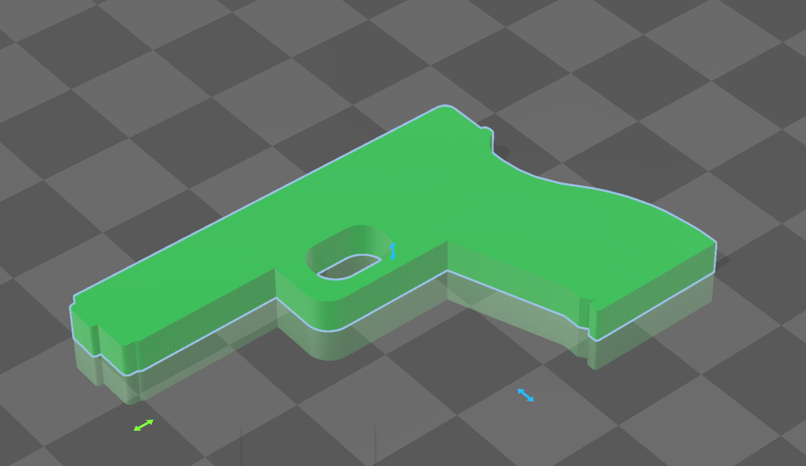 Gun outline/keychain por Benjamin Friend | Descargar modelo STL ...