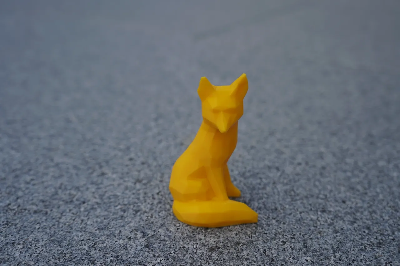Low Poly Sitting Fox by GrimbiXcode | Download free STL model | Printables.com