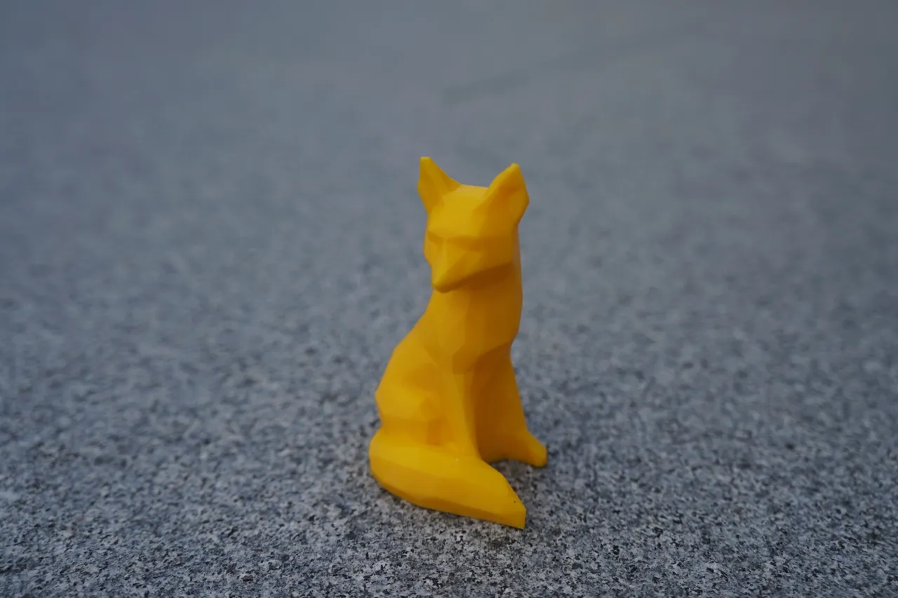 Low Poly Sitting Fox by GrimbiXcode | Download free STL model | Printables.com