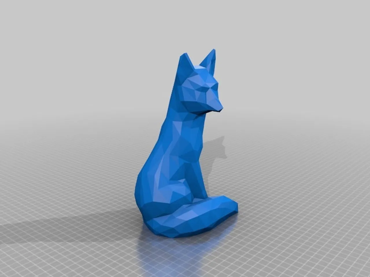 Low Poly Sitting Fox by GrimbiXcode | Download free STL model | Printables.com