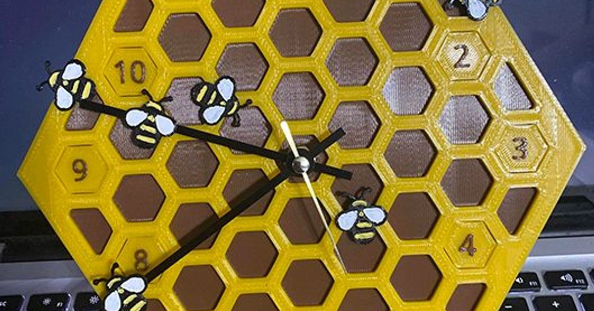 Bee hive wall clock by savageboredom | Download free STL model ...