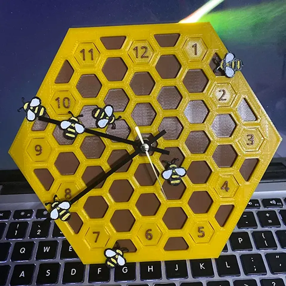 Bee hive wall clock by savageboredom | Download free STL model ...