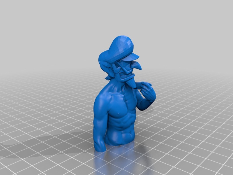 Michelangelo's Waluigi by savageboredom | Download free STL model ...