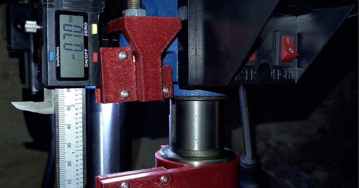 Caliper DRO mount for Scheppach DP18 drill press by neplatny udaj ...