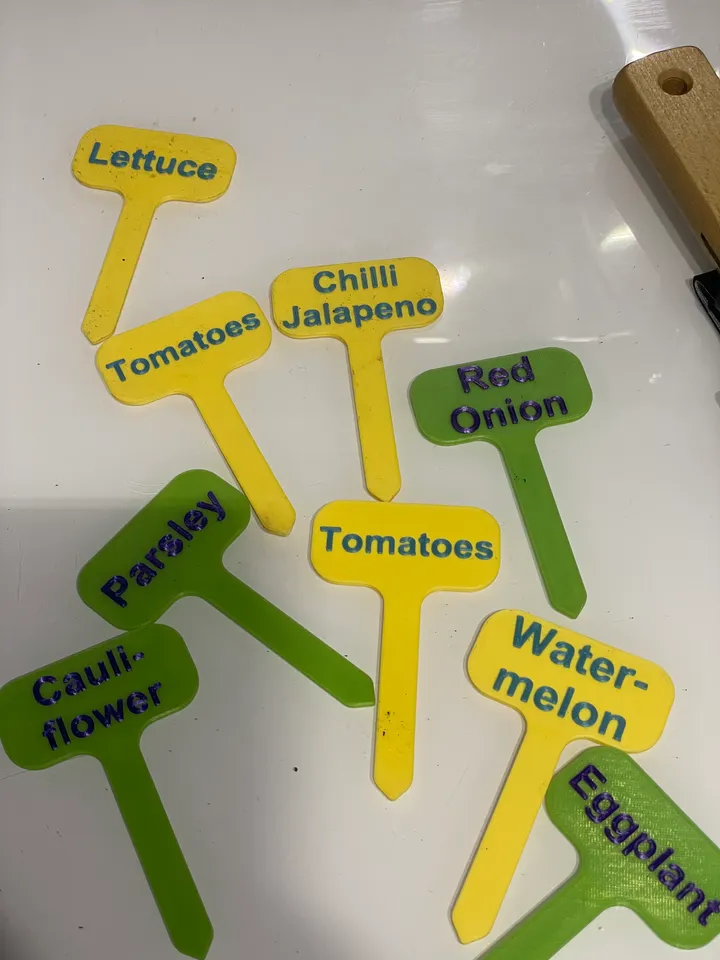 Plant labels by Cristian Trisca | Download free STL model | Printables.com