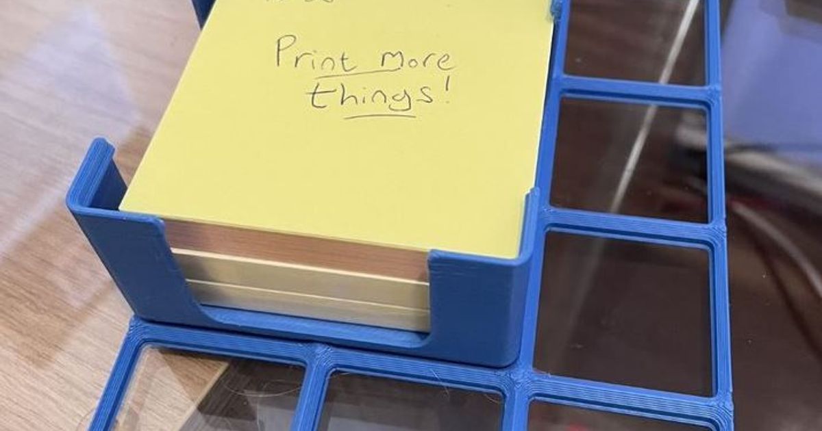 Gridfinity post-it sticky notes stack container by Jake | Download free ...