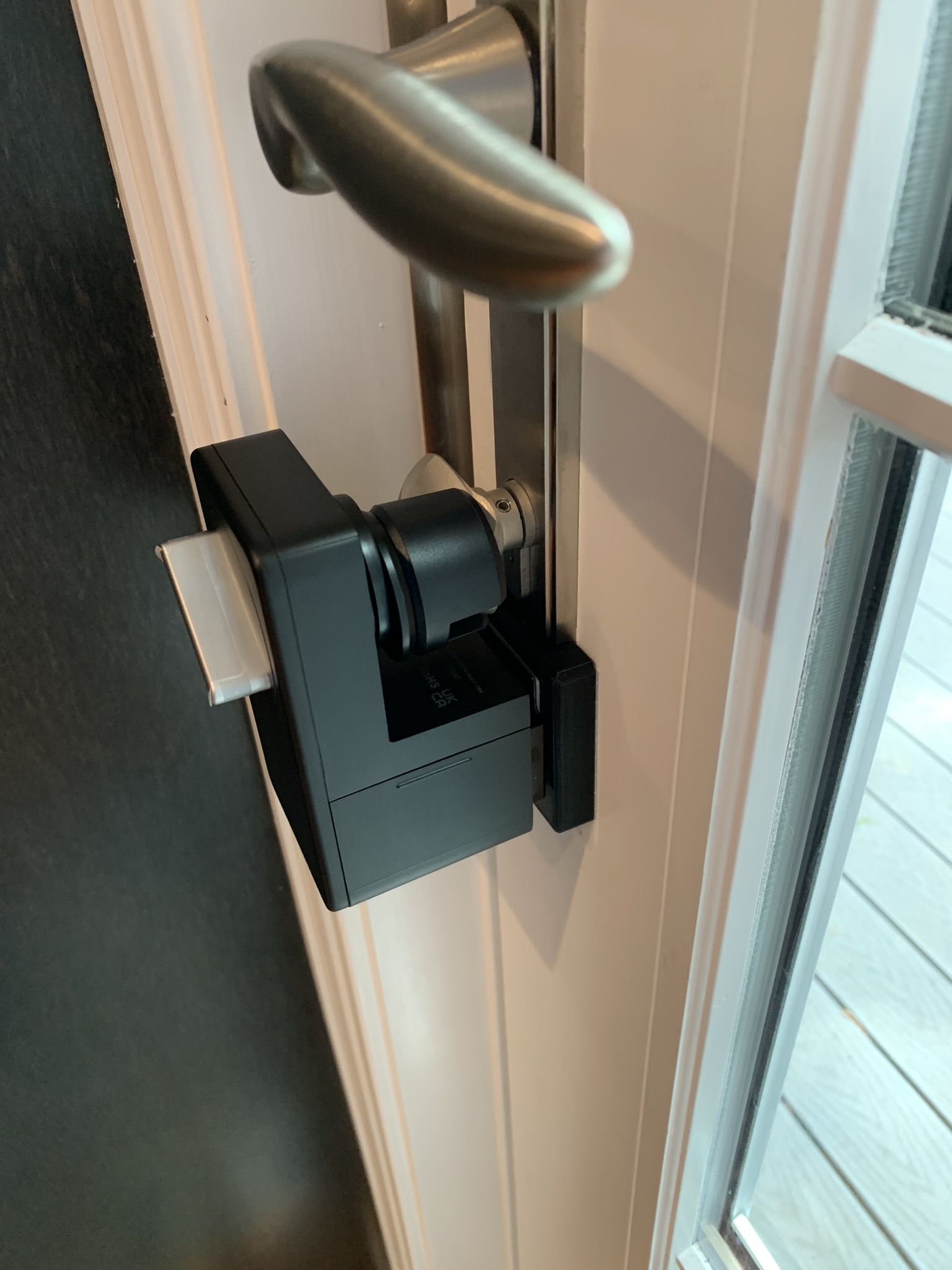 Smart lock "foot" for Hoppe multipoint latch + Switchbot smartlock by ...
