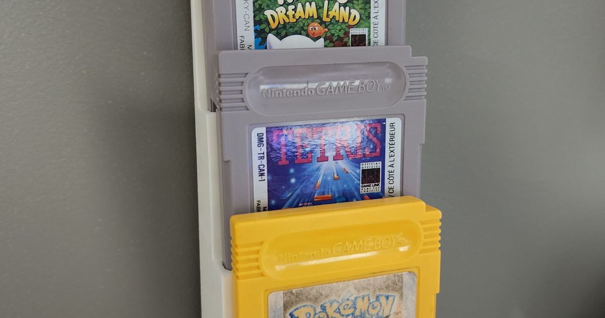Gameboy Cartridge Wall/Desk Holder by Beebles | Download free STL model ...