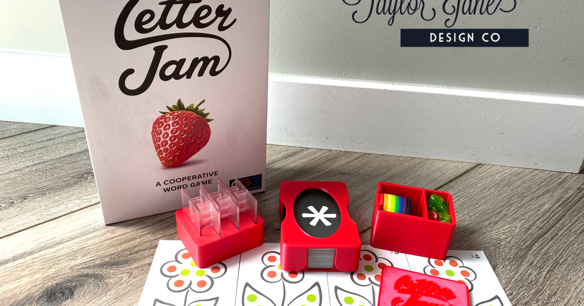 Letter Jam Game Organizer by tjdesign | Download free STL model ...