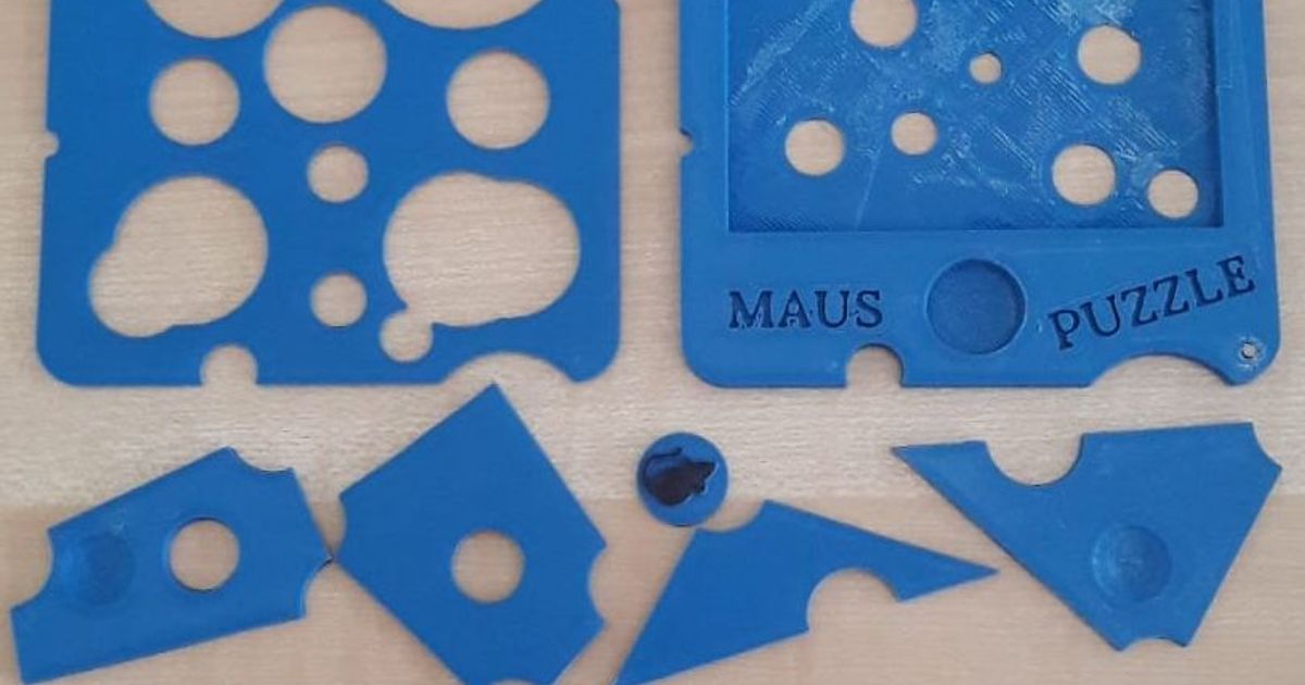 Maus Puzzle mit Deckel by FrankyD80 | Download free STL model ...