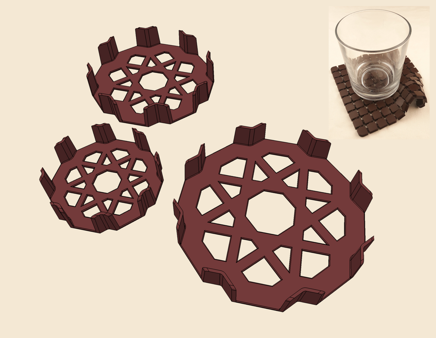 Holders for fabric coasters por rorys3D | Descargar modelo STL gratuito ...