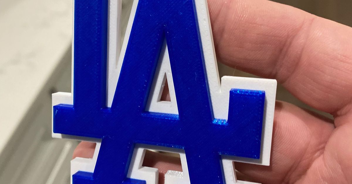 LA Dodgers Logo Plaque by TheWonz | Download free STL model ...