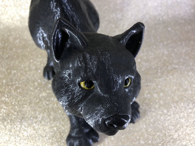 Wolfie! Multi material Wolf cub model by Loubie3D | Download free STL ...