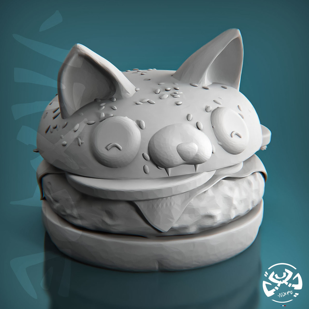 Chaton burger by yiixpe | Download free STL model | Printables.com