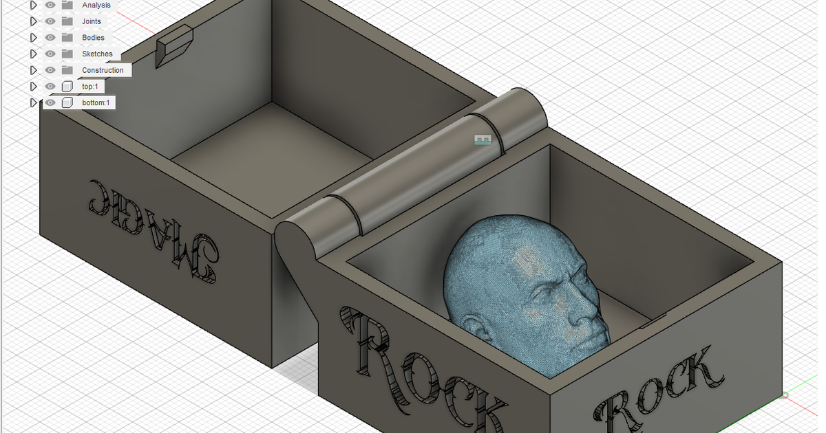 Print in Place Rock Box. or Rock in the Box. by Jared Wingate ...