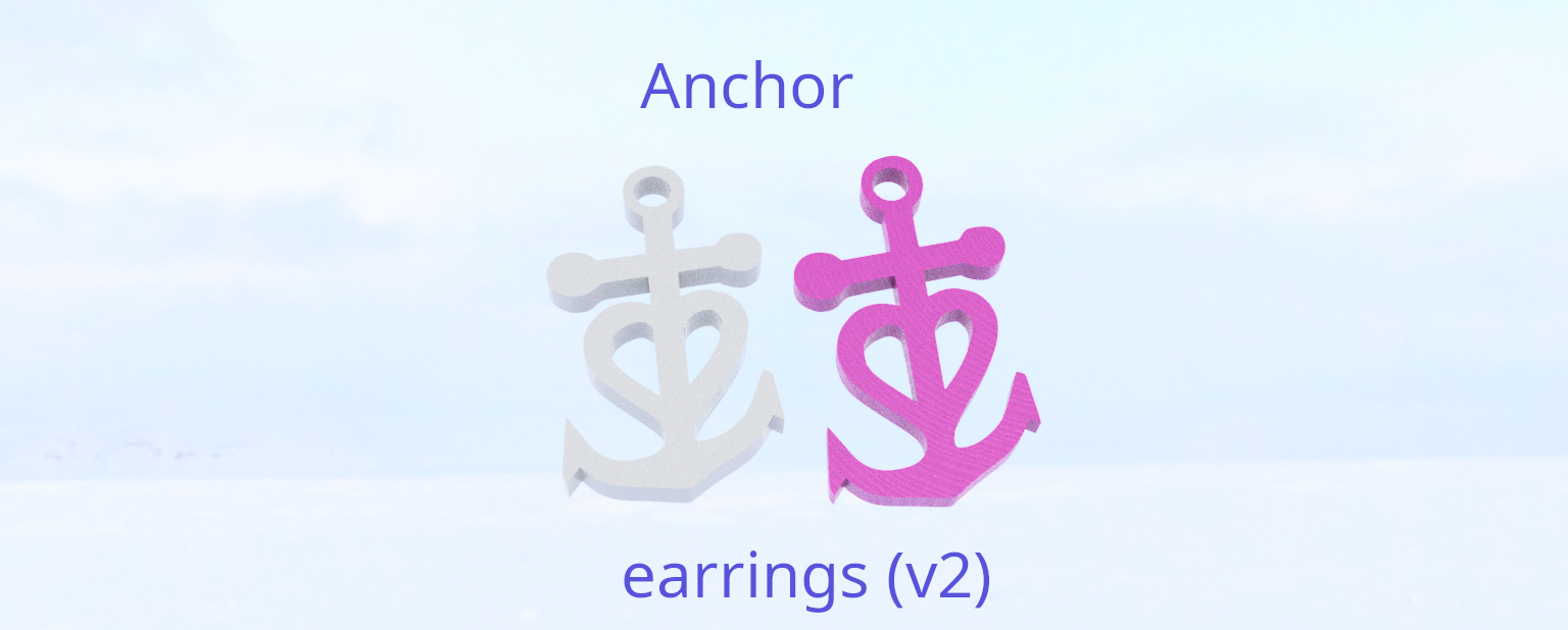 Anchor earrings (v2) von raimoncoding | Kostenloses STL-Modell ...