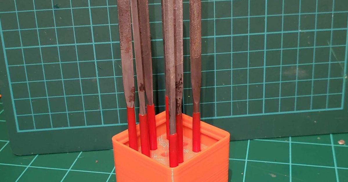 Gridfinity Needle File holder 1x1x6 (added step files) by idenny1 ...