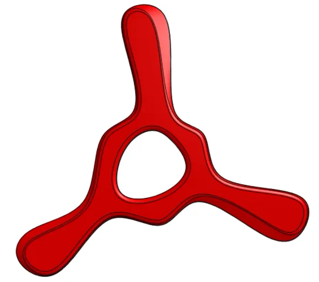 Even Wonkier Three Blader Boomerang by Lapjoint | Download free STL ...