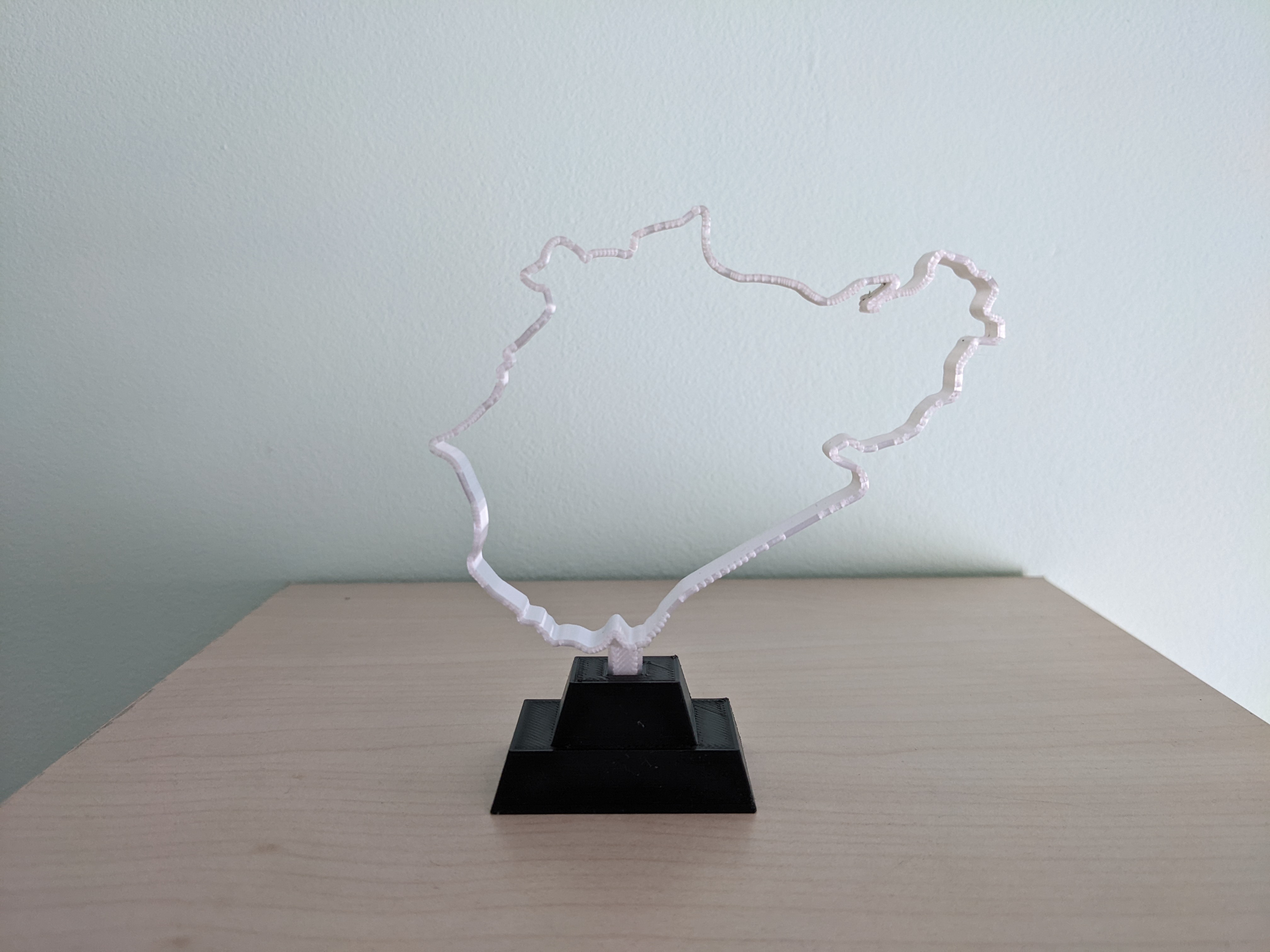 Nordschleife(with 3D elevation) display by dodimir | Download free STL model | Printables.com