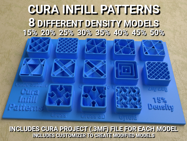 Cura Infill Patterns Display Models by Lyl3 | Download free STL model ...