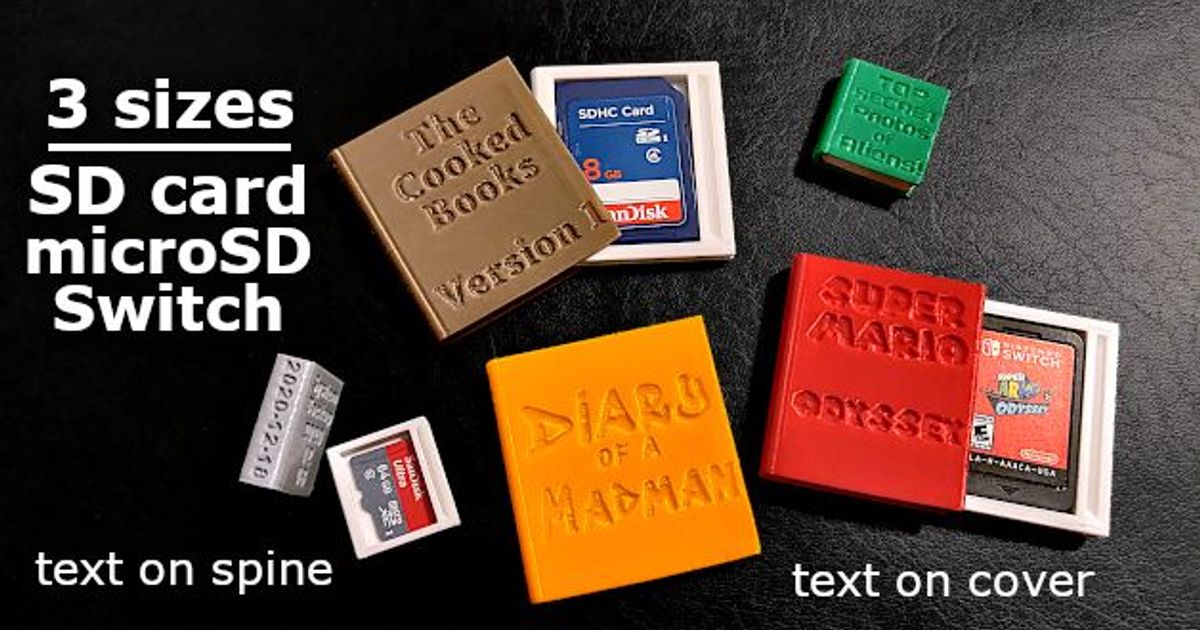 Customizable Tiny Secret Books by Lyl3 | Download free STL model ...