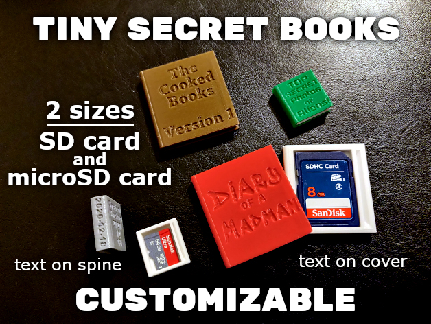 Customizable Tiny Secret Books by Lyl3 | Download free STL model ...