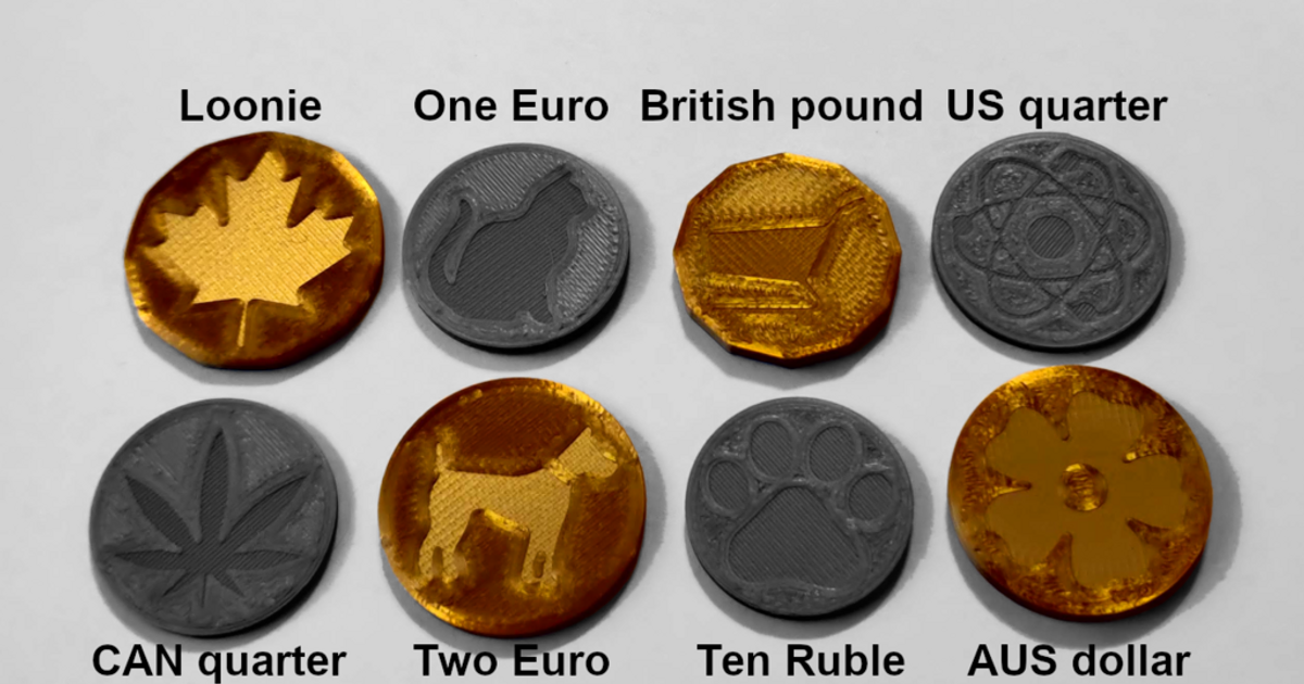 Customizable Engraved Shopping Cart Tokens por Lyl3 | Descargar modelo ...