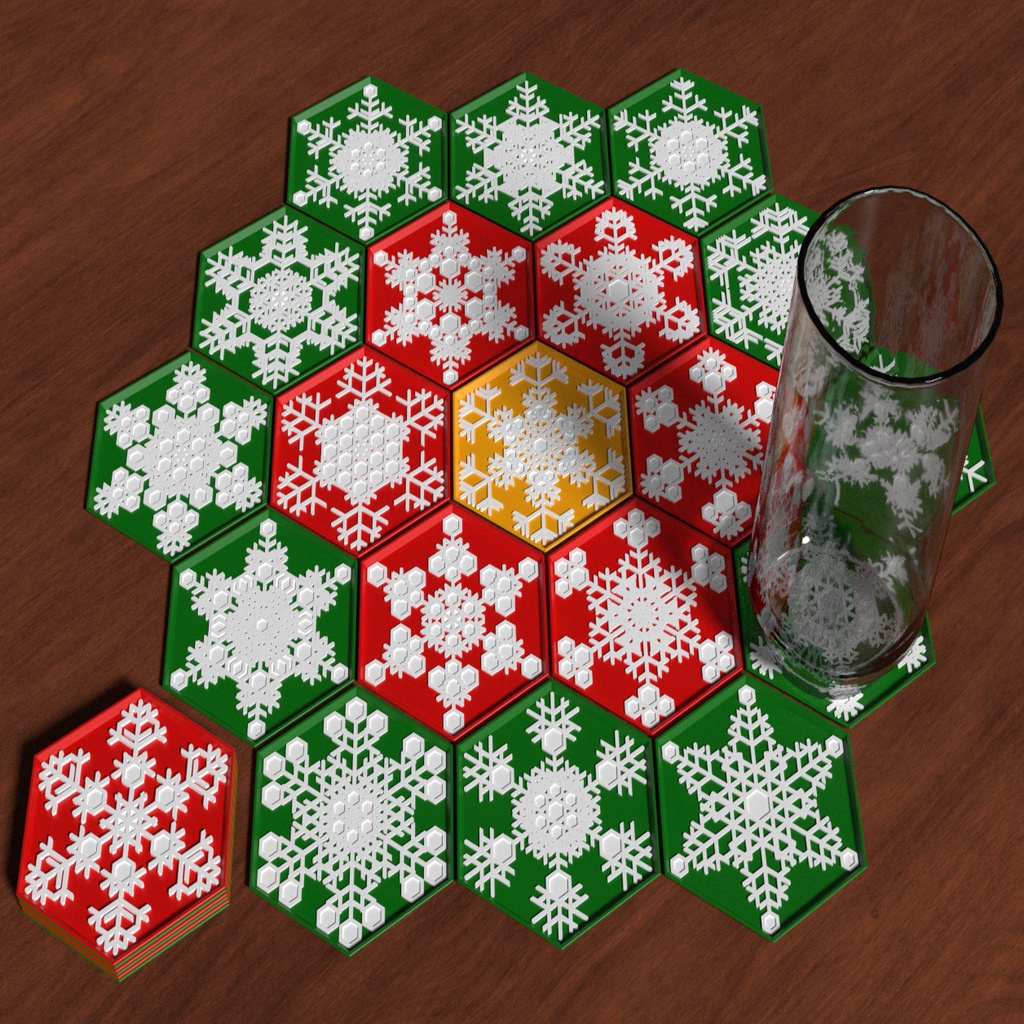Two-Piece Stacking Hexagon Coaster by Lyl3 | Download free STL model ...