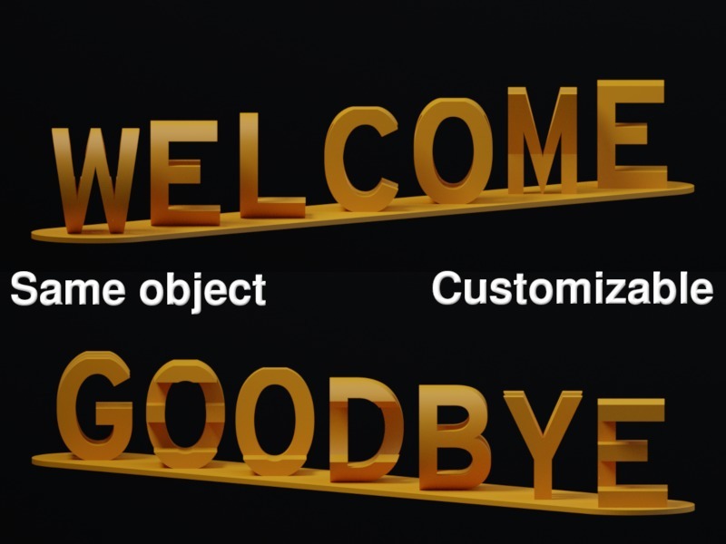 Dual Letter Blocks Illusion Customizer by Lyl3 | Download free STL ...