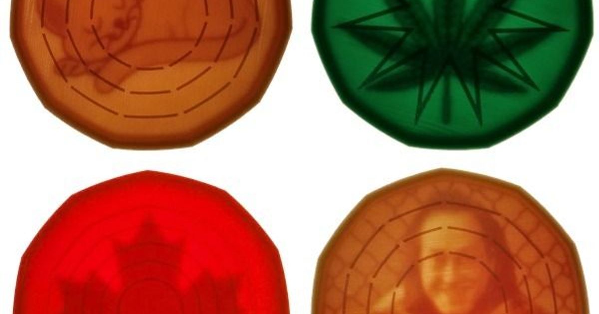 Hidden Internal Lithophane Coasters by Lyl3 | Download free STL model ...