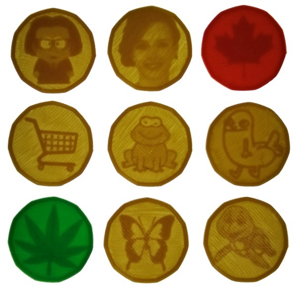 Hidden Lithophane Loonie Shopping Cart Tokens by Lyl3 | Download free ...
