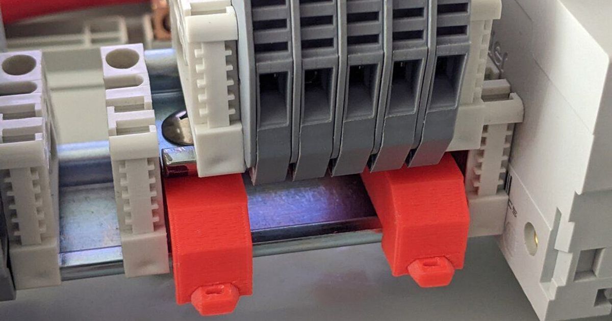 DIN rail standoff by corecode | Download free STL model | Printables.com