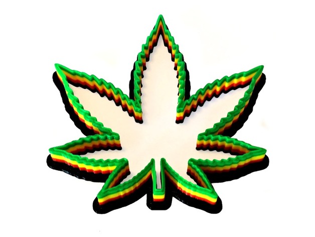 Cannabis Cookie Cutter - Marijuana Leaf by Lyl3 | Download free STL ...