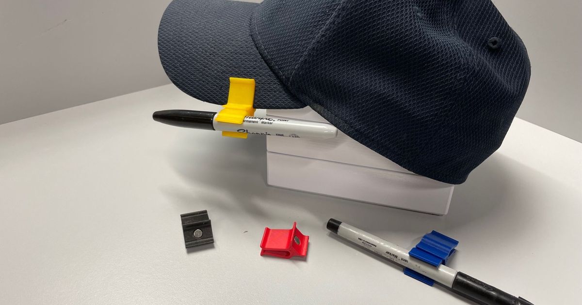 Magnetic Sharpie Cap Clip by Miguel M. | Download free STL model ...