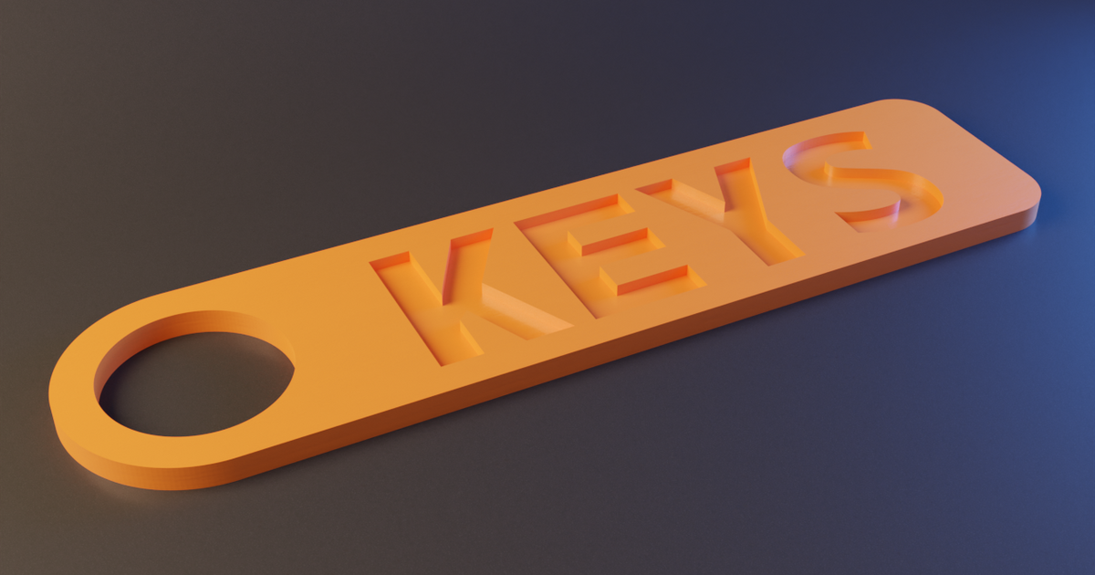 Key tag (CadQuery customizable) by dack | Download free STL model ...
