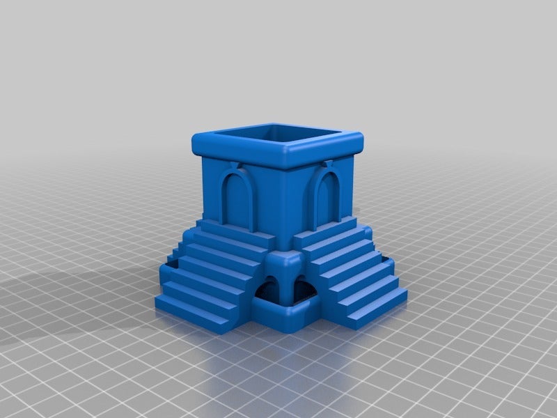 Aztec Succulent Temple Planter by Qrome | Download free STL model ...
