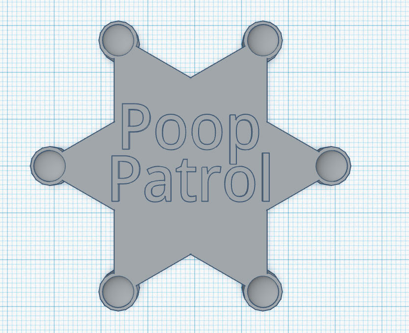 Poop Patrol Badge by StringGoddess | Download free STL model ...