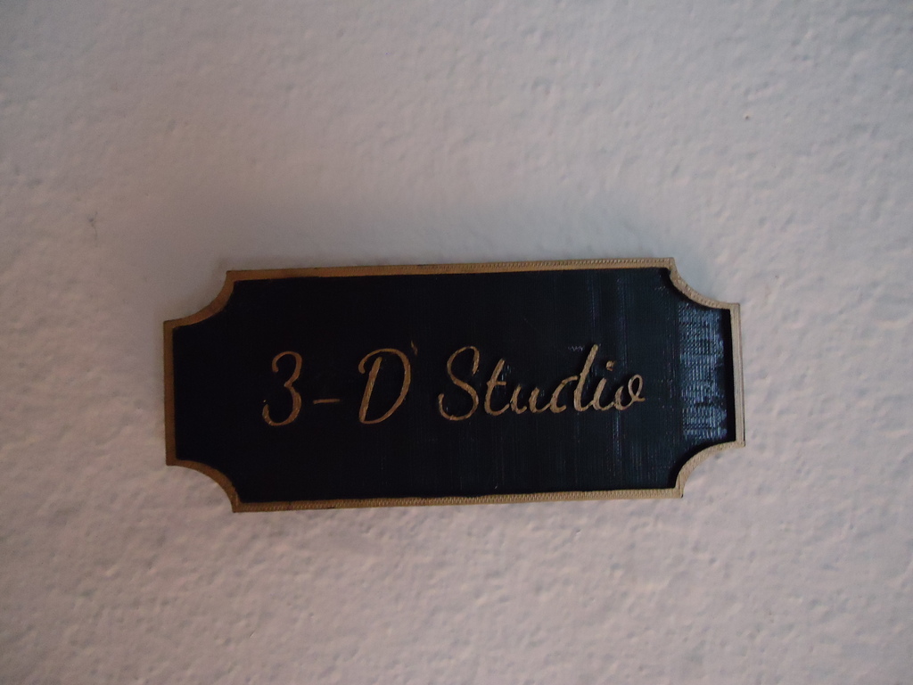 3-D Studio Plaque by StringGoddess | Download free STL model ...
