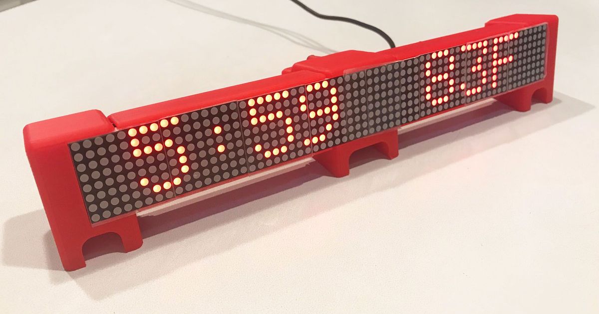 ESP8266 Double Wide Marquee Scroller News Weather Clock by Qrome ...