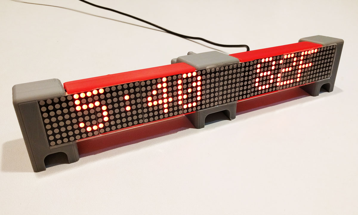ESP8266 Double Wide Marquee Scroller News Weather Clock by Qrome ...
