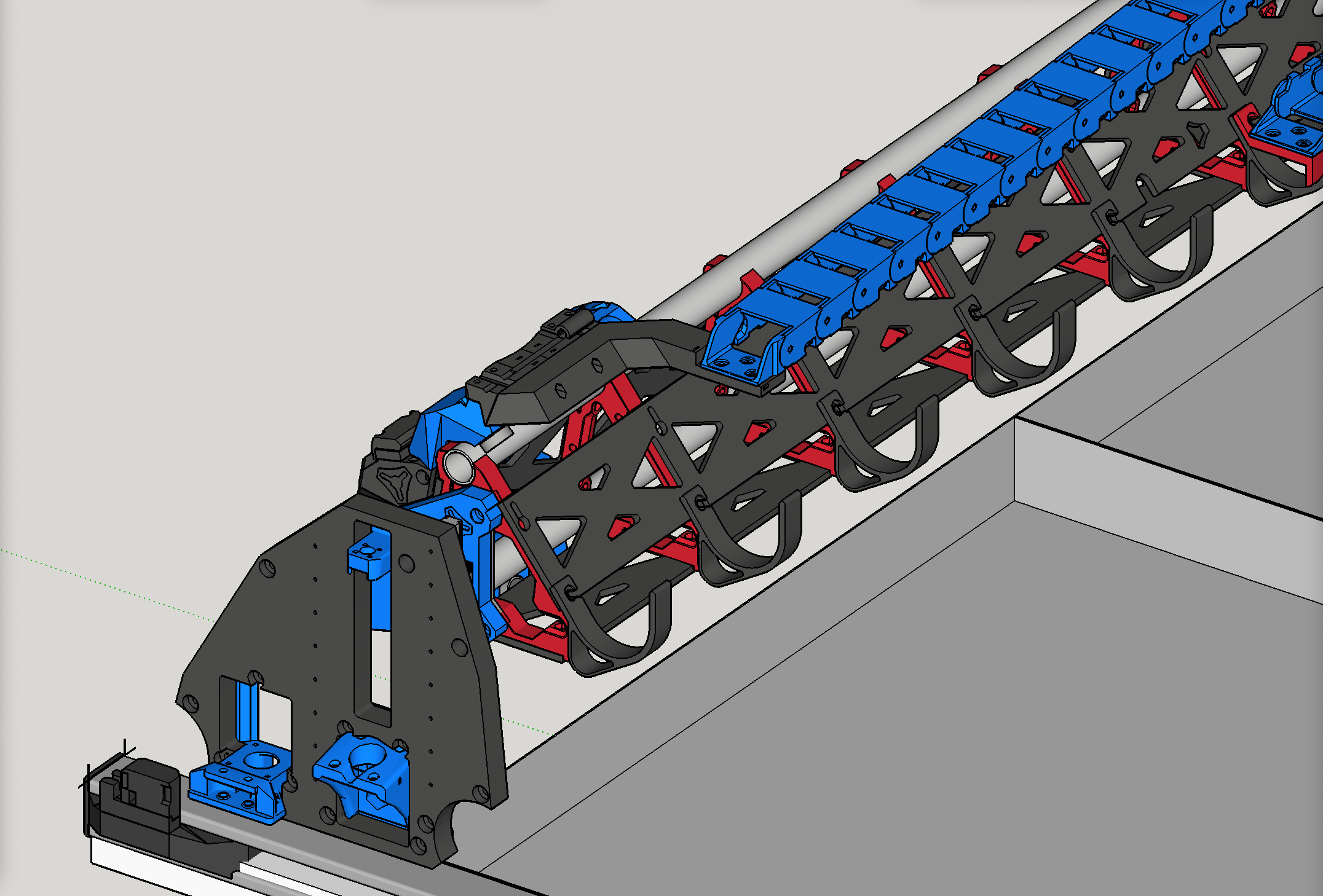 LowRider 3 plasma CNC - Drag Chain Mount revised for large 20x40 drag ...