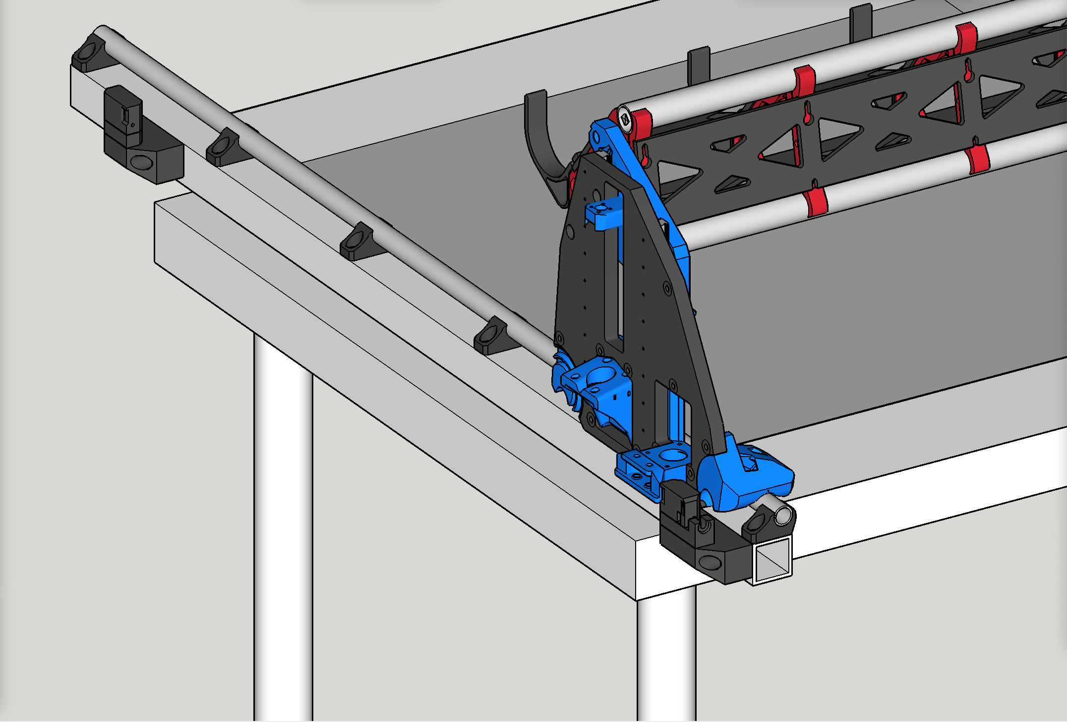 LowRider 3 plasma CNC - Drag Chain Mount revised for large 20x40 drag ...