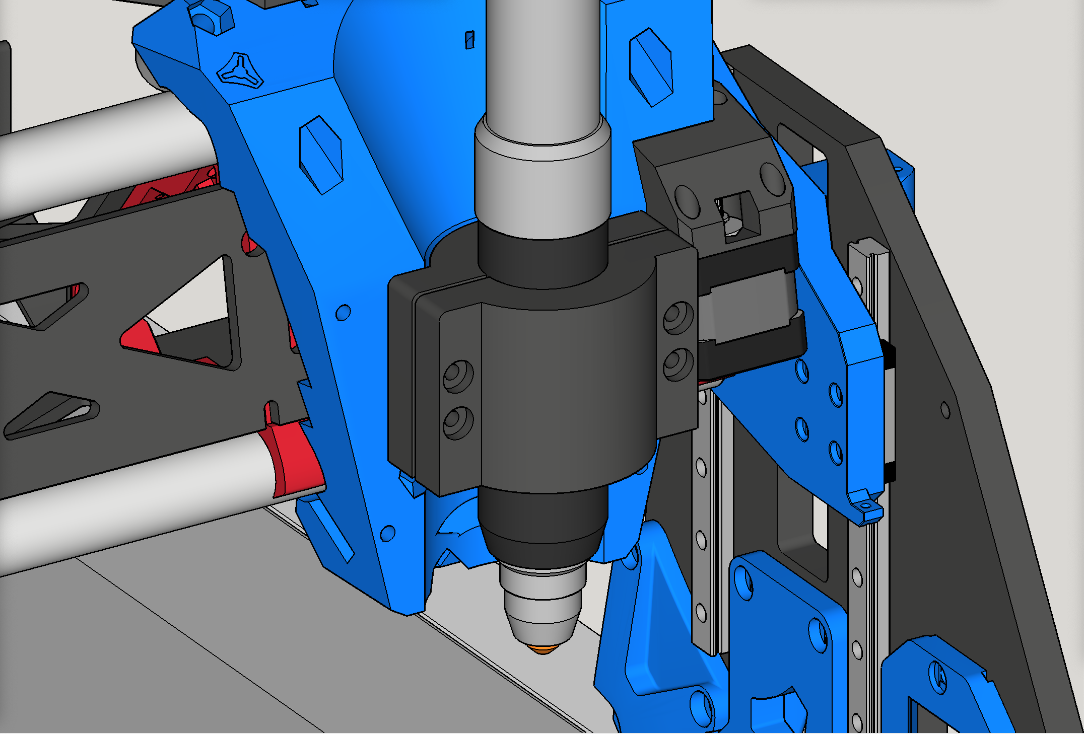 LowRider 3 plasma CNC - Drag Chain Mount revised for large 20x40 drag ...
