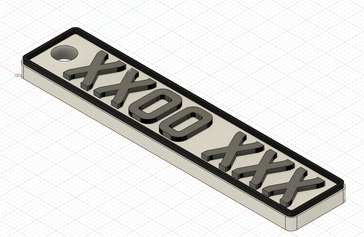 UK Numberplate Key Ring by BaklavaBaby29 | Download free STL model ...