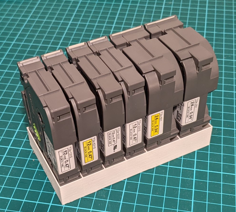 Brother's P-Touch TZe label printer tape organizer by Lean 3D ...