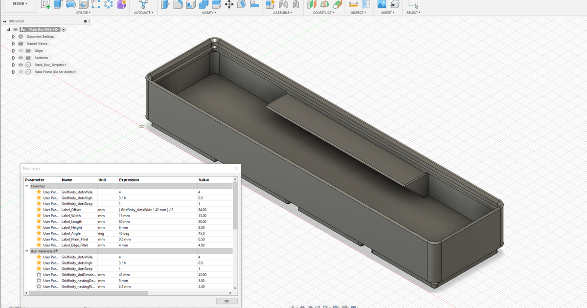 Gridfinity Parametric Labeled Boxes by Edoras | Download free STL model ...