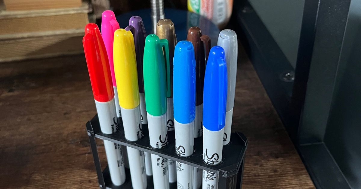 Sharpie stand-No supports-little material needed(26g) by I did it wrong ...