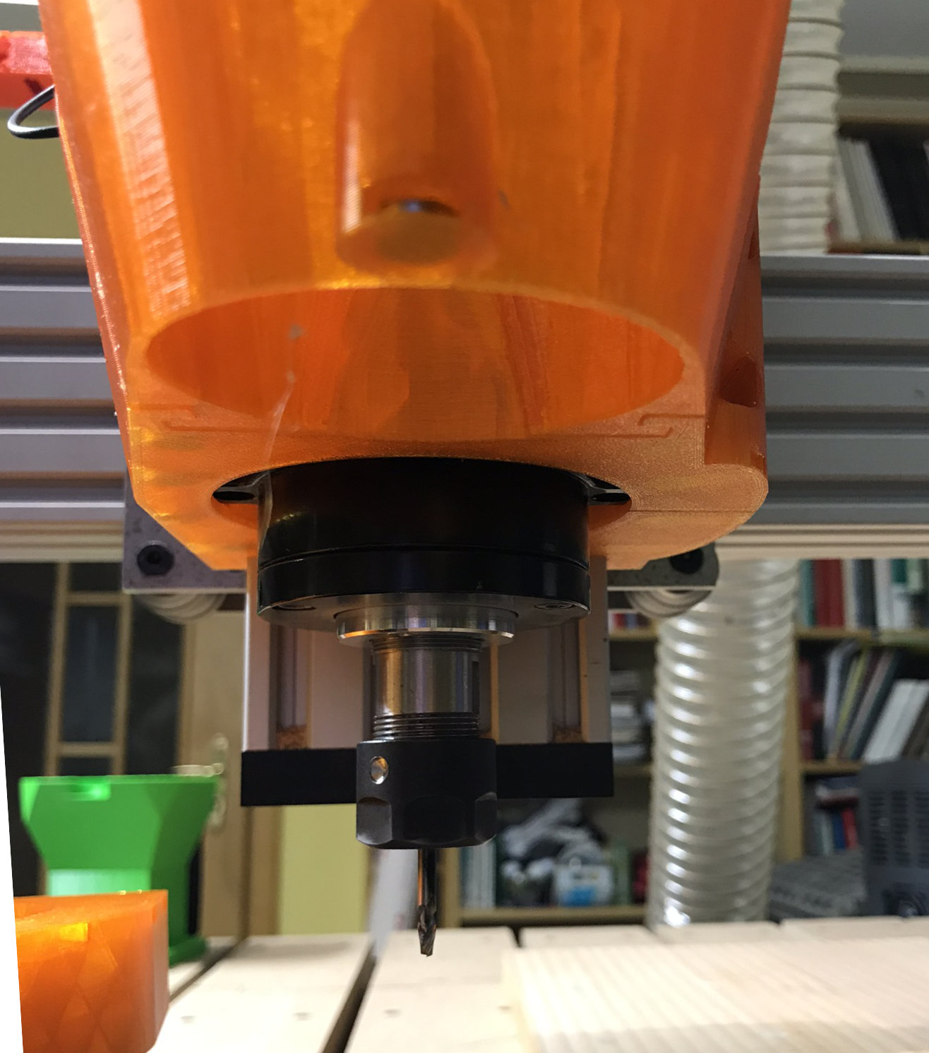 80mm spindle cnc router C-Beam holder with 100mm detachable dust ...